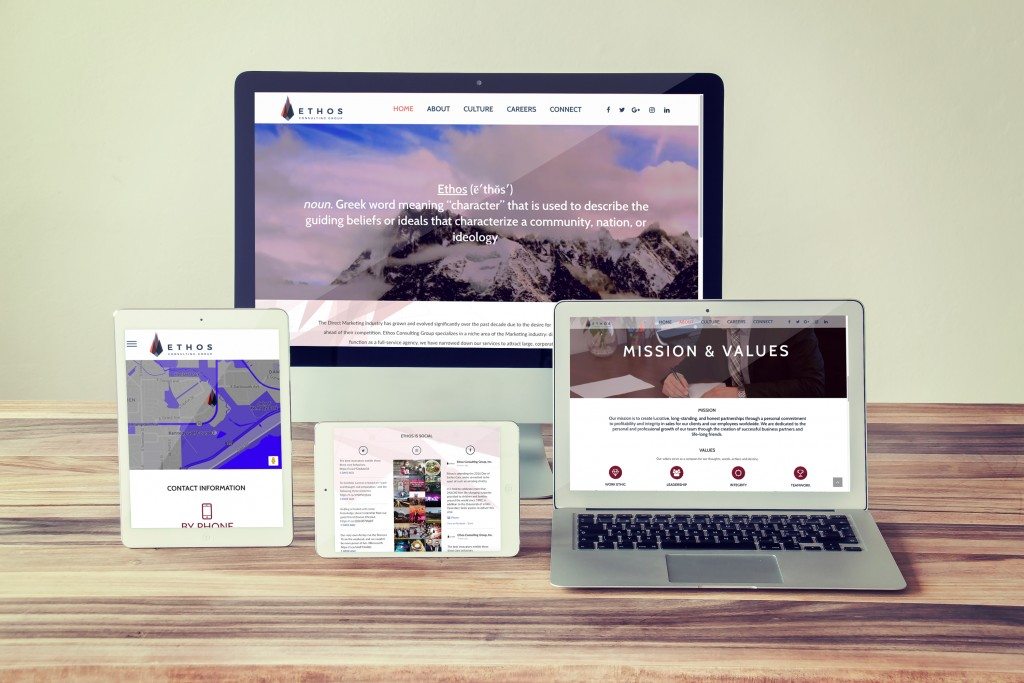 Ethos Consulting Group Sales Leadership | talonX Web Design